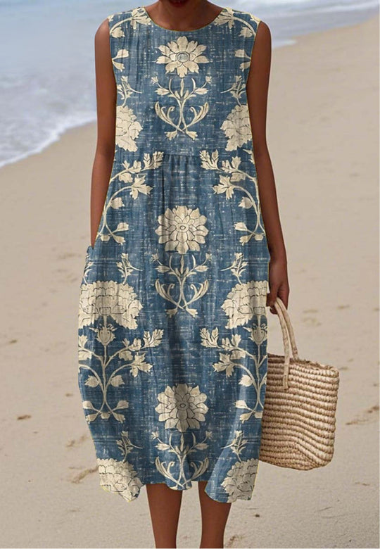 Rowena - Summer Dress with Vintage Floral Print – Olivia&Rose